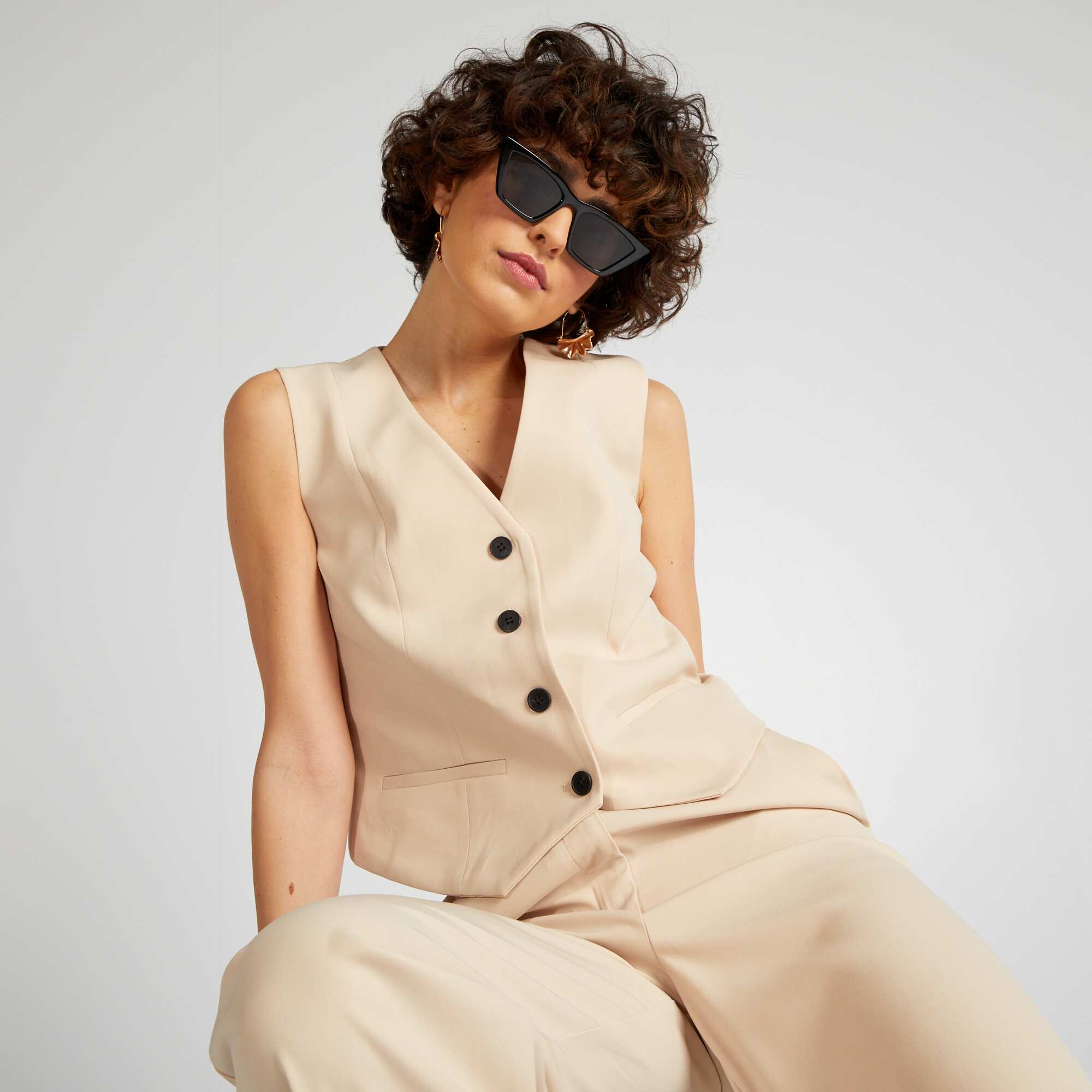 French waiter-style waistcoat GREY – Kiabi Georgia